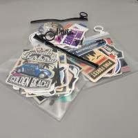 China Custom Transparent PVC Zipper Bags for Jewelry Storage - 60-200 Micron Thickness with Screen Printing for sale