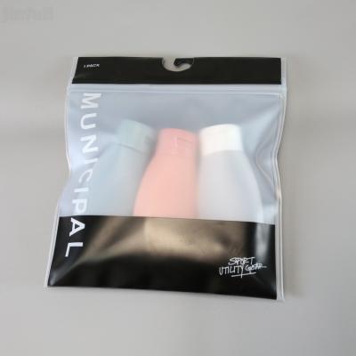 China Custom PVC Cosmetic Plastic Bag 0.2-0.4mm Thickness with Zipper Top for Storage & Travel Applications for sale