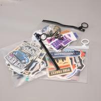 China Custom PVC Zipper Storage Bag 60-200 Micron Thickness for Cosmetic Jewelry Hair Accessories Organization for sale