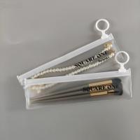 China Custom Logo Plastic Zipper Bag 0.05-0.15mm Thickness Clear Frosted Dustproof For Cosmetic Brush Storage for sale