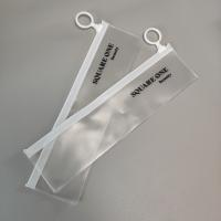 China Custom Logo Plastic Zipper Bag 0.05-0.15mm Thickness Clear Frosted Dustproof For Cosmetic Brush Storage for sale