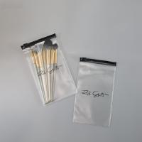 China EVA Plastic Zipper Bags 0.05-0.15mm Thickness for Jewelry Makeup Brush Packaging Custom Logo Printing for sale