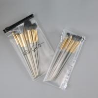 China EVA Plastic Zipper Bags 0.05-0.15mm Thickness for Jewelry Makeup Brush Packaging Custom Logo Printing for sale