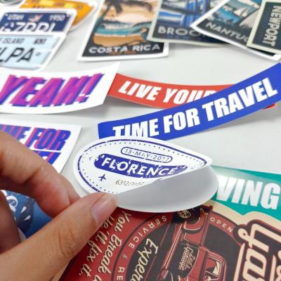 China Custom Vinyl Die-Cut PVC Stickers Waterproof Printing 1-12 Colors Transparent Adhesive Logo Labels for sale