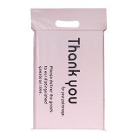 China Custom Pink Purple Eco Plastic Mailing Bags With Handles - Waterproof PE Material, MOQ 100, Silkscreen Printing for sale