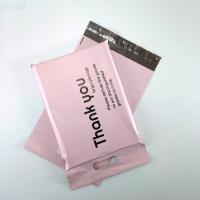 China Waterproof Matte Pink Plastic Poly Envelope Mailer Bag with Handle - Custom Sizes & Logo Printing - MOQ 100 Units for sale