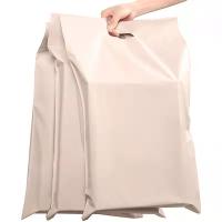 China Waterproof Matte Pink Plastic Poly Envelope Mailer Bag with Handle - Custom Sizes & Logo Printing - MOQ 100 Units for sale