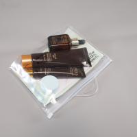 China Custom Logo PVC EVA Travel Makeup Bag Clear Frosted Zipper Pouch 20x12cm for sale