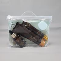 China Custom Logo PVC EVA Travel Makeup Bag Clear Frosted Zipper Pouch 20x12cm for sale