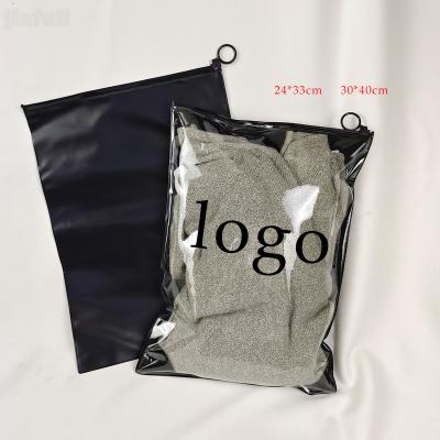 China Eco Friendly Tear Resistant Plastic Zipper Bags 0.05mm Thickness 100 Pieces Per Pack For Clothing Packaging for sale