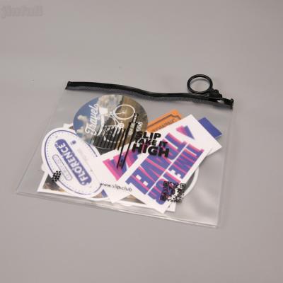 China Custom PVC Zipper Storage Bag 60-200 Micron Transparent Waterproof for Jewelry & Cosmetics for sale