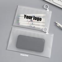 China Customizable Zipper Pencil Bags 0.05mm PVC Material with Moisture Resistance and UV Protection for Organization for sale