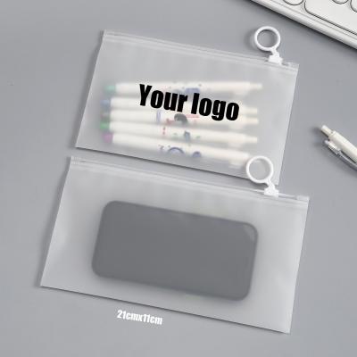 China Customizable Zipper Pencil Bags 0.05mm PVC Material with Moisture Resistance and UV Protection for Organization for sale