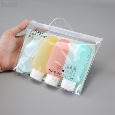 China Customized Color Cosmetic Plastic Bags with Zipper Top - Standard Thickness PE/EVA Material, MOQ 100 Units for sale