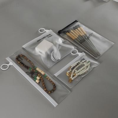 China Transparent Plastic Jewelry Zipper Bags 0.05-0.15mm Thickness Anti Static Dustproof Storage for sale