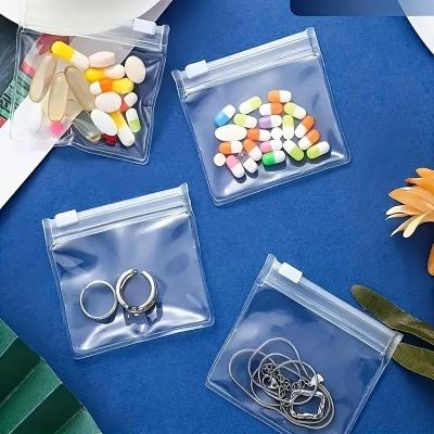 China 5/10/20pcs Clear PVC Zippered Pill Pouch Bags - Self-Sealing Reusable Medicine Storage Organizer for sale