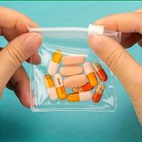 China 5/10/20pcs Clear PVC Zippered Pill Pouch Bags - Self-Sealing Reusable Medicine Storage Organizer for sale