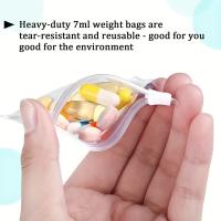 China 5/10/20pcs Clear PVC Zippered Pill Pouch Bags - Self-Sealing Reusable Medicine Storage Organizer for sale