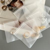 China Frosted Small Ziplock Plastic Jewelry Bag Clear EVA Self Sealing 3.5x5 inch Storage Pouches for Travel and Organization for sale