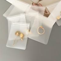 China Frosted Small Ziplock Plastic Jewelry Bag Clear EVA Self Sealing 3.5x5 inch Storage Pouches for Travel and Organization for sale