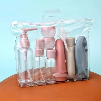 China Refillable Perfume Bottle Set Cosmetic Travel Bag 200ml Waterproof Plastic Toiletry Organizer for sale