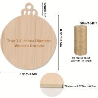 China Custom DIY Wooden Slices for Crafting - Natural Wood Pieces with Holes for Home Decor and Educational Projects for sale