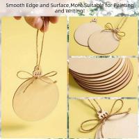 China Custom DIY Wooden Slices for Crafting - Natural Wood Pieces with Holes for Home Decor and Educational Projects for sale