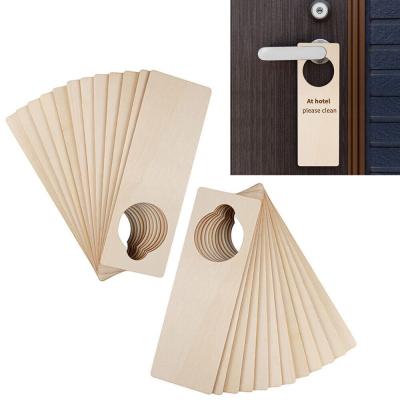 China Wood Chip Door Hanging Signs - 6x8 Inch DIY Blank Tags for Home Decor with Sustainable Materials for sale