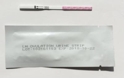 China LH Ovulation Fertility Test Strips , Ovulation Home Test Kit 25 MIU/Ml Sensitive for sale