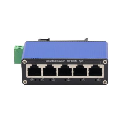 China Industrial Mini Ethernet Switch 5 Port 10/100Mbps DIN Rail Mount Weatherproof for sale