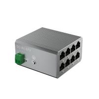 China Mini Industrial Ethernet Switch 8 Port DIN Rail Metal Compact Network Switch for sale
