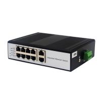 China Industrial 8 Port Gigabit PoE Switch DIN Rail With 2 Uplink DIN Rail for sale