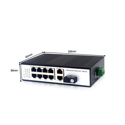 China IP40 Industrial Poe Switch 8 Port 2 Uplink RJ45 1 SC Fiber Port for sale