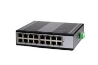 China Industrial 16 Port Gigabit Ethernet Switch Unmanaged DIN Rail Network Switch DC 9-57V for sale