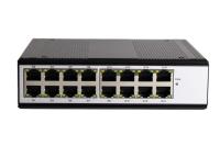 China Industrial 16 Port Gigabit Ethernet Switch Unmanaged DIN Rail Network Switch DC 9-57V for sale