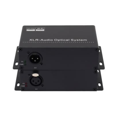 China 1 Channel XLR Audio Fiber Converter Unidirectional Balanced Audio Over Fiber Up To 20km for sale