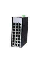China 24 Port Industrial Ethernet Switch IP40 DIN Rail Gigabit Network Switch for sale