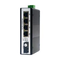 China IP40 Industrial Gigabit Switch 1 Gbps 1 Fiber 4 Ethernet Switch SC Fiber 4 RJ45 Ports for sale