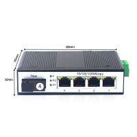China IP40 Industrial Gigabit Switch 1 Gbps 1 Fiber 4 Ethernet Switch SC Fiber 4 RJ45 Ports for sale