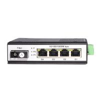China IP40 Industrial 4 Port PoE Switch Gigabit With SC Fiber Uplink for sale