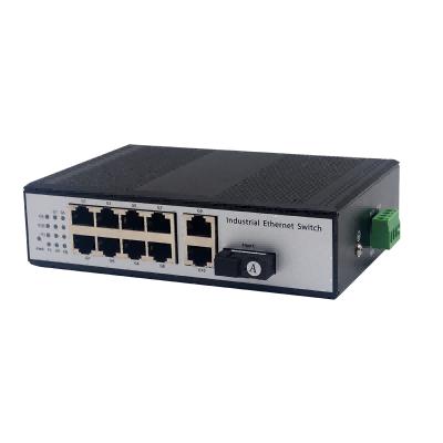 China Industrial 1 SC Fiber 10 Gigabit Ethernet Switch 1 SC Fiber Port 10 RJ45 Ports for sale