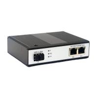 China Industrial DIN Rail Gigabit Ethernet Fiber Switch 1 SFP Slot 2 RJ45 Ports for sale