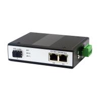 China Industrial DIN Rail Gigabit Ethernet Fiber Switch 1 SFP Slot 2 RJ45 Ports for sale