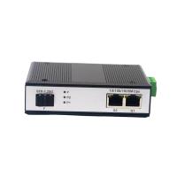 China Industrial DIN Rail Gigabit Ethernet Fiber Switch 1 SFP Slot 2 RJ45 Ports for sale