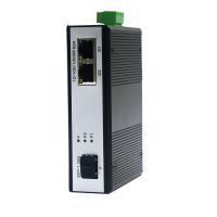 China Industrial DIN Rail Gigabit Ethernet Fiber Switch 1 SFP Slot 2 RJ45 Ports for sale