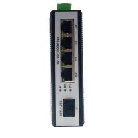 China Industrial Fiber Optic Ethernet Switch Gigabit DIN Rail 1 SFP Slot 4 RJ45 Ports for sale