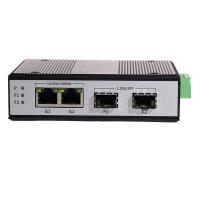 China Industrial Gigabit Fiber Media Switch 2 SFP Fiber Ports 2 RJ45 Ethernet Ports for sale