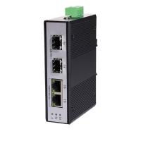 China Industrial Gigabit Fiber Media Switch 2 SFP Fiber Ports 2 RJ45 Ethernet Ports for sale