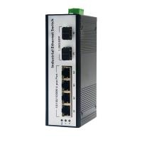 China Industrial Gigabit Fiber Network Switch 2 SFP Fiber Ports 4 RJ45 Ethernet Ports for sale