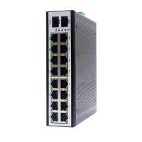 China Industrial Fiber Network Switch Gigabit 2 SFP 16 RJ45 Ethernet Ports for sale